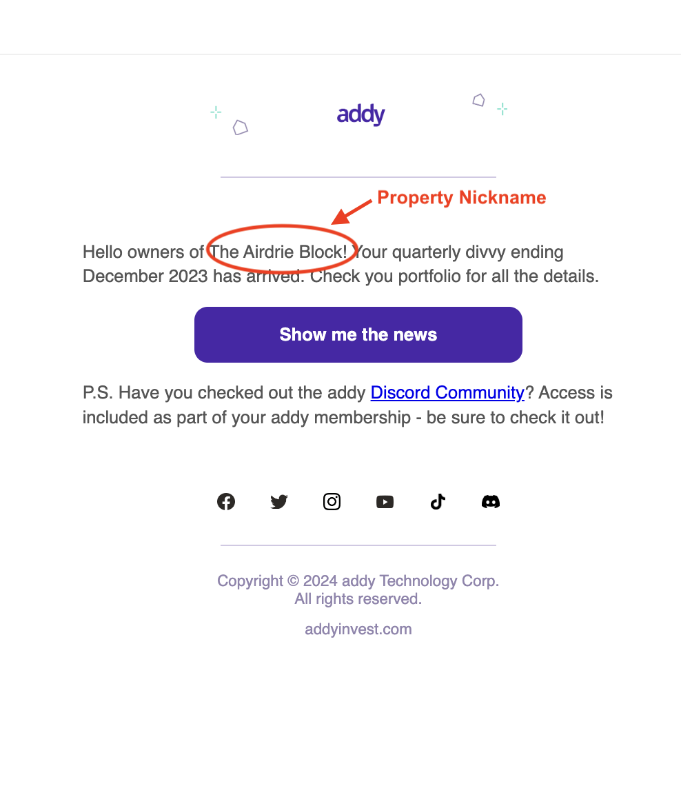 What is the "recent property update notification" email and when is it ...